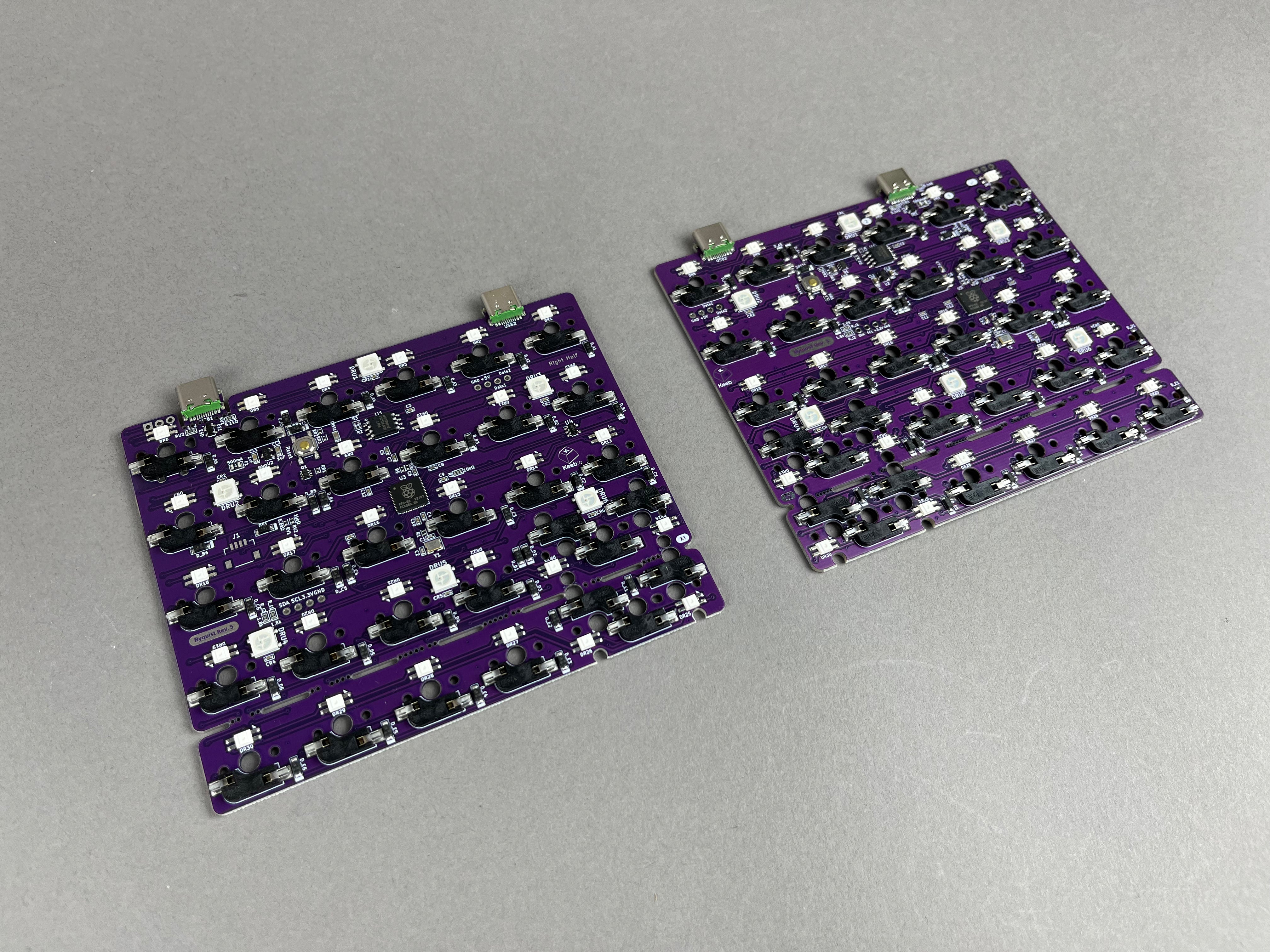 Nyquist/Levinson Rev. 5 PCB Kit - 60%/40% Split Ortholinear Keyboard ...