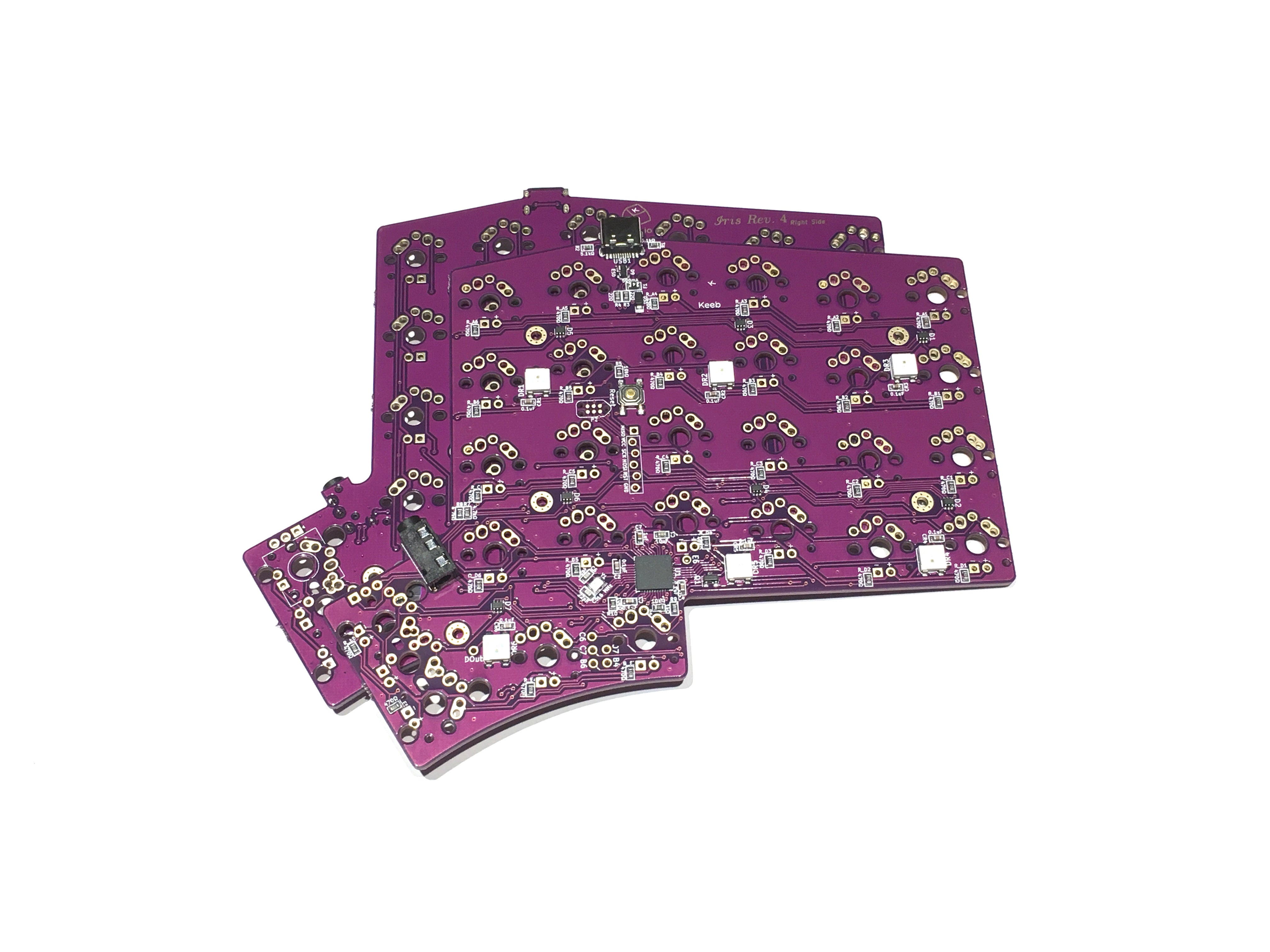 Iris Rev. 4 Keyboard PCBs for Split Ergonomic Keyboard – Keebio