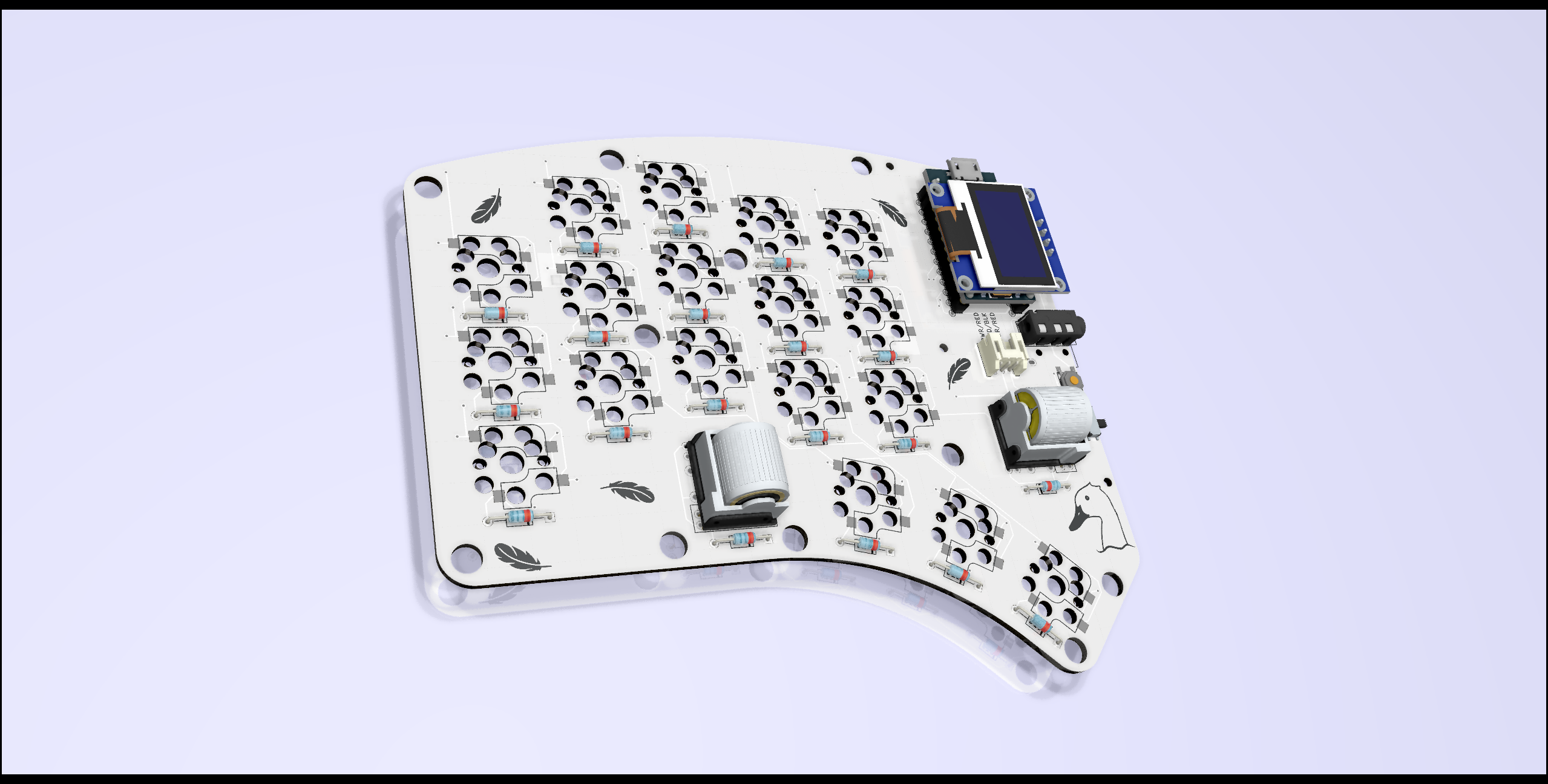 Waterfowl 36-Key Split Keyboard Kit – Keebio