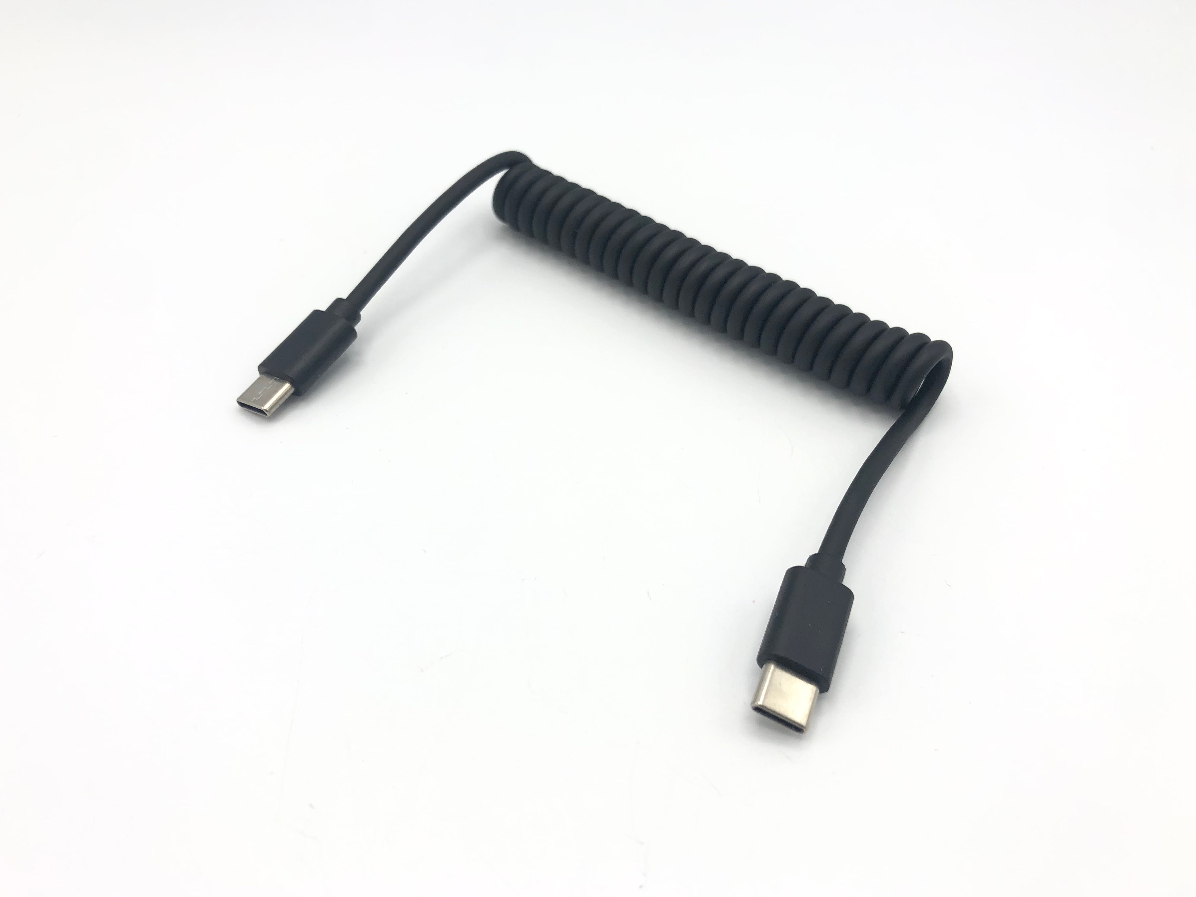 Coiled USB-C to USB-C Cable – Keebio