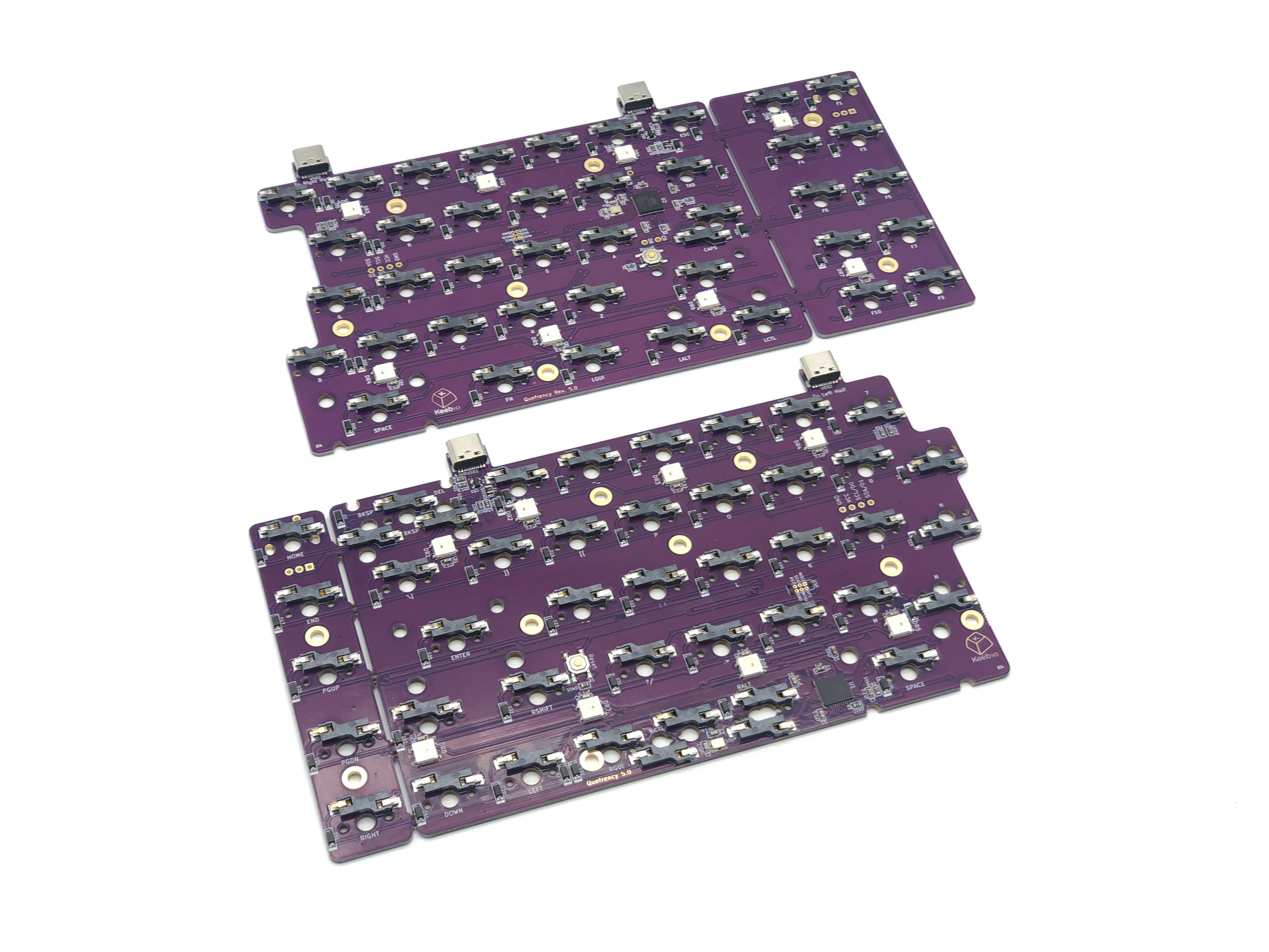 Quefrency Rev. 5 PCBs - Hotswap 65%/65XT Split Staggered Keyboard – Keebio