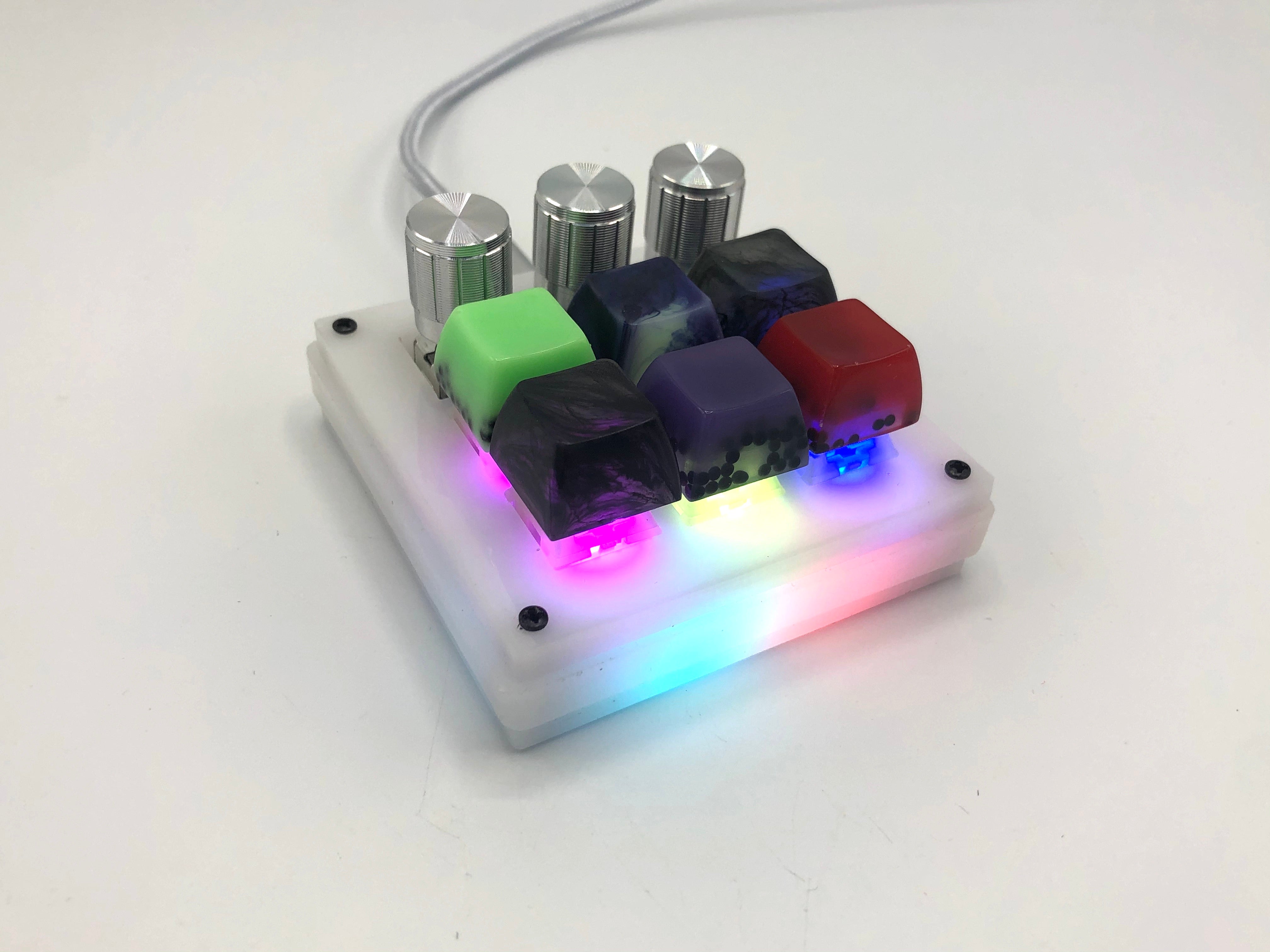 BDN9 Rev. 2 PCB - 3x3 9-key Macropad - Rotary Encoder and RGB – Keebio