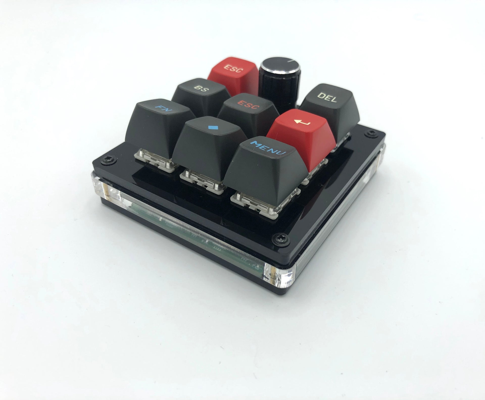 BDN9 Rev. 2 PCB - 3x3 9-key Macropad - Rotary Encoder and RGB – Keebio