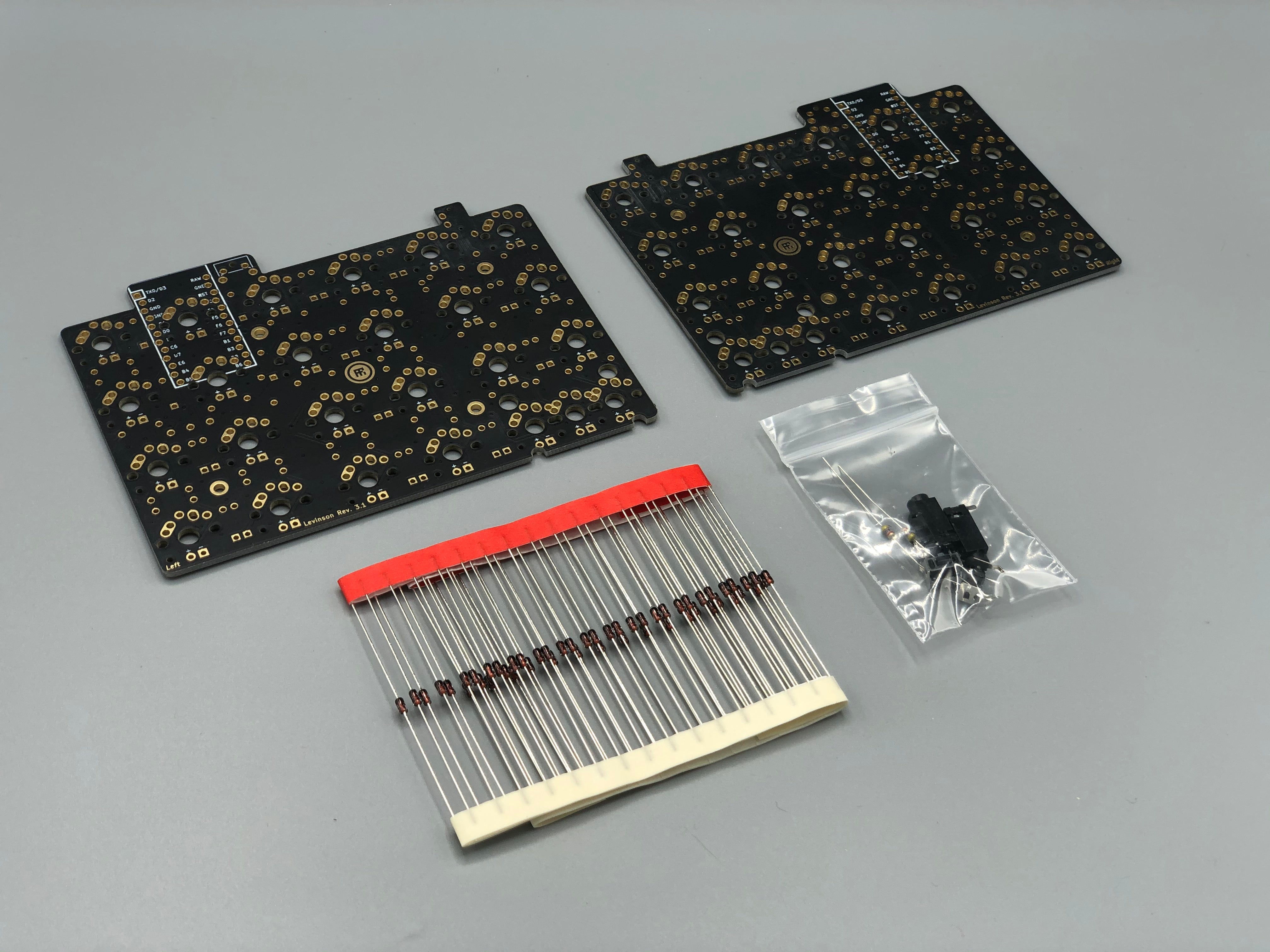Levinson Keyboard - 40% Split Ortholinear (Let's Split) - PCB Kit – Keebio