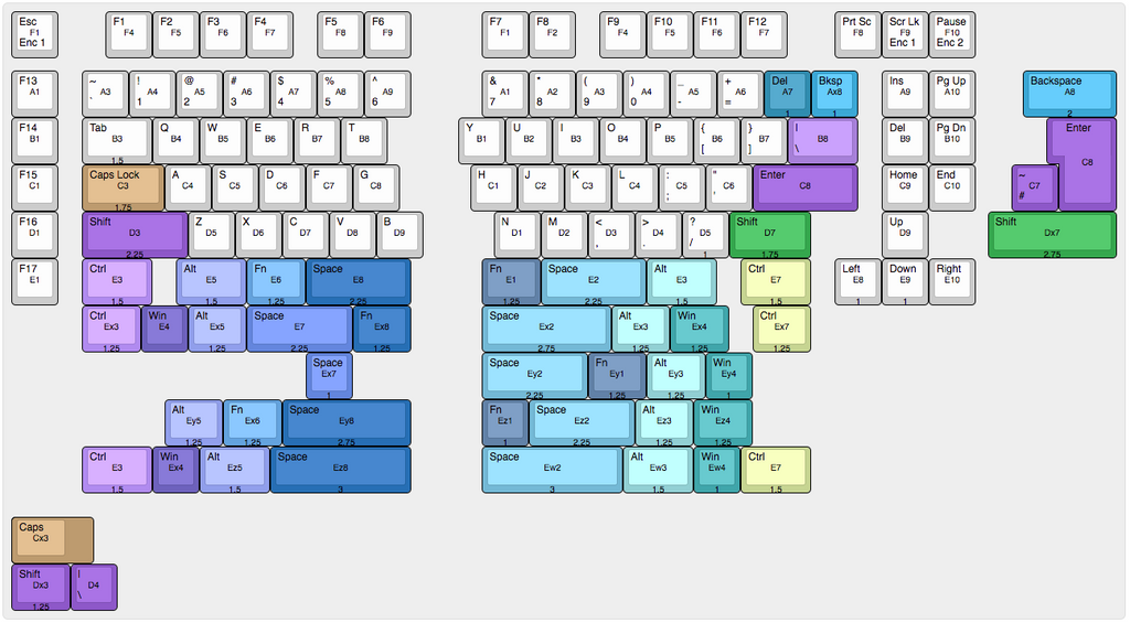 KBO-5000 PCBs - Split Staggered TKL Keyboard – Keebio